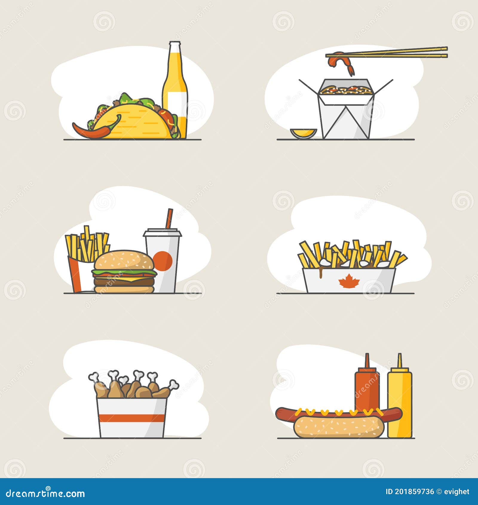 Poutine, Food Neon Icon. Simple Thin Line, Outline Vector Of Web Icons ...