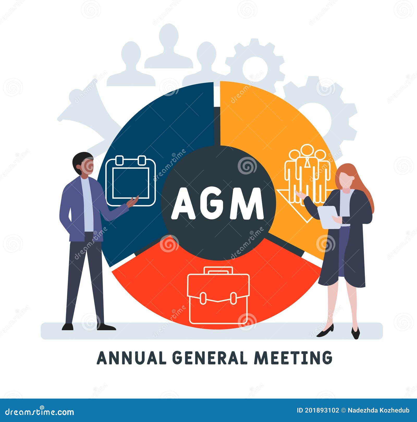 AGM - Annual General Meeting Acronym, Business Concept Background ...