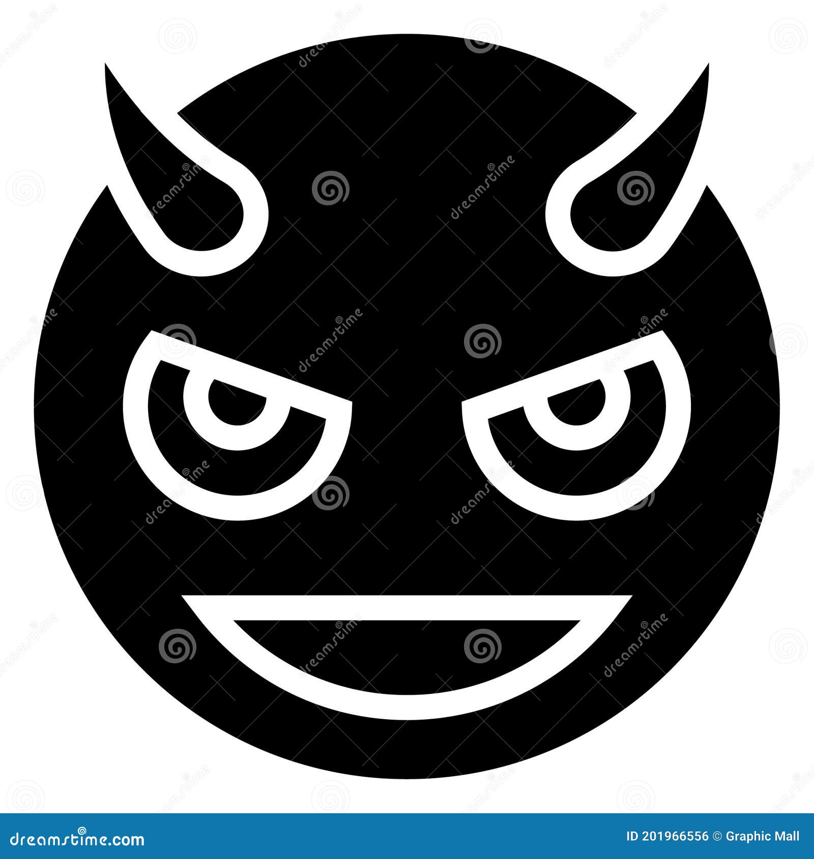 Glyph icon for emoji face. stock vector. Illustration of face - 201966556