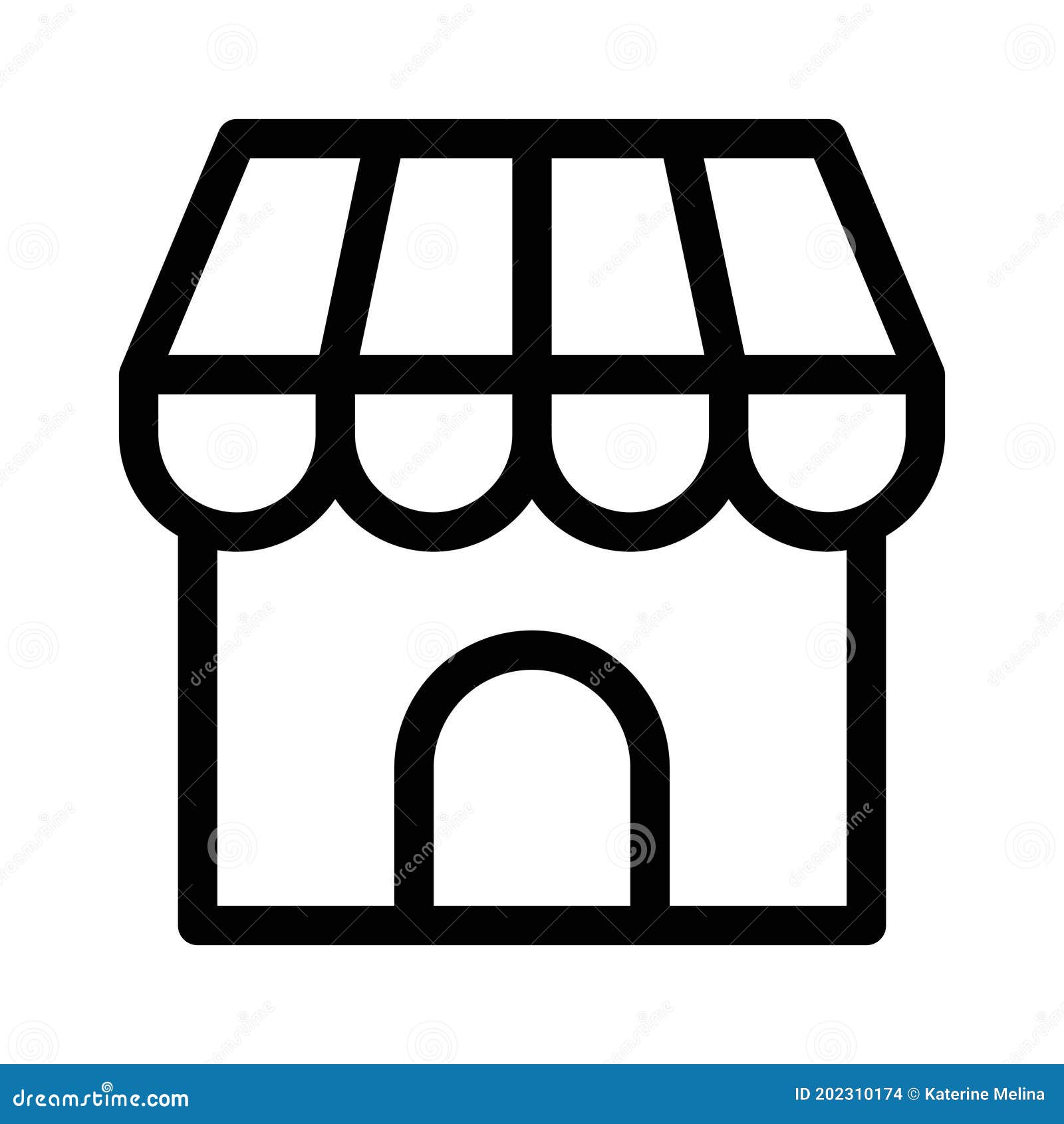 Store Icon on White Background Stock Vector - Illustration of mobile ...