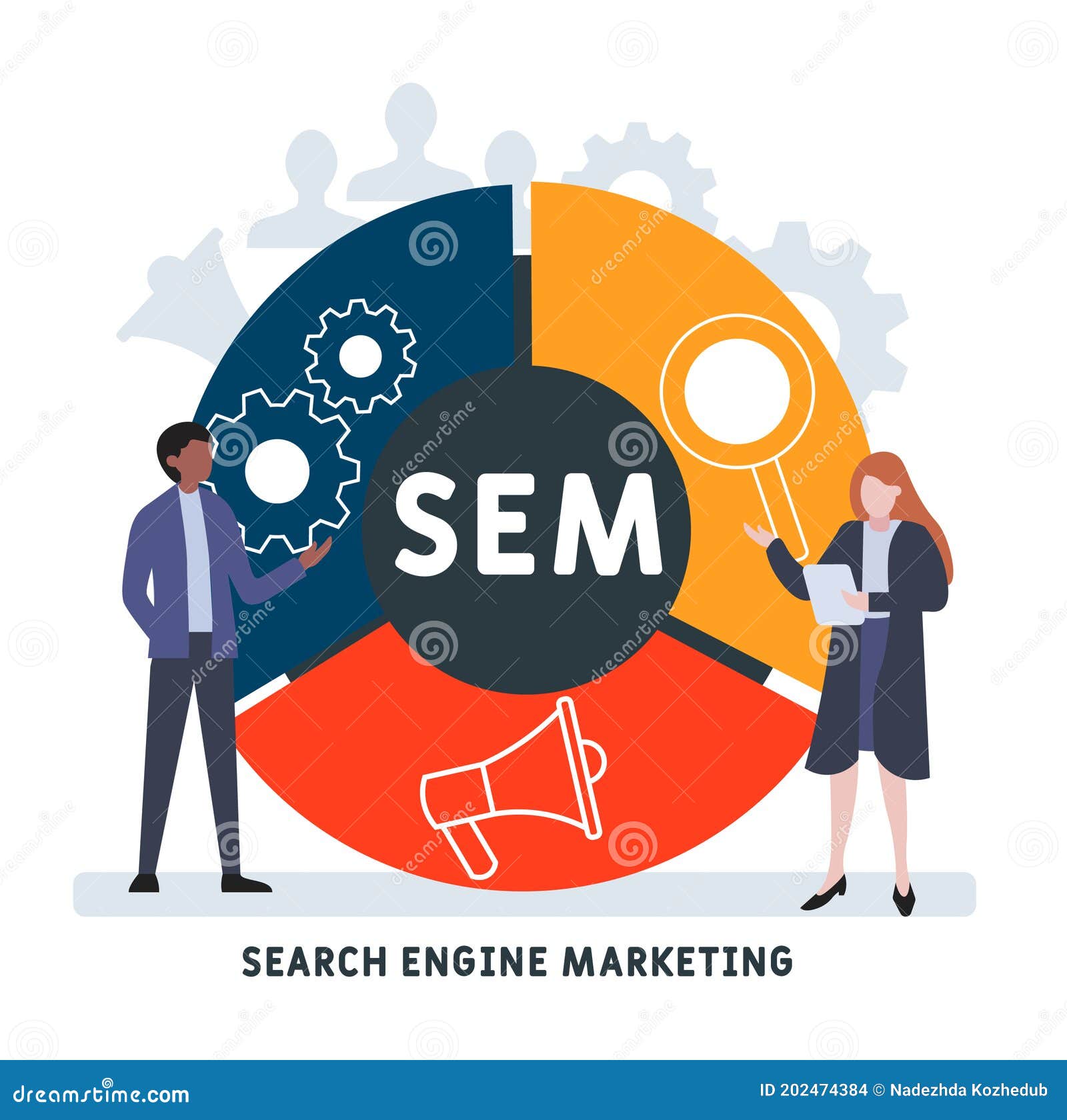 SEM - Search Engine Marketing Acronym, Business Concept. Stock Vector ...