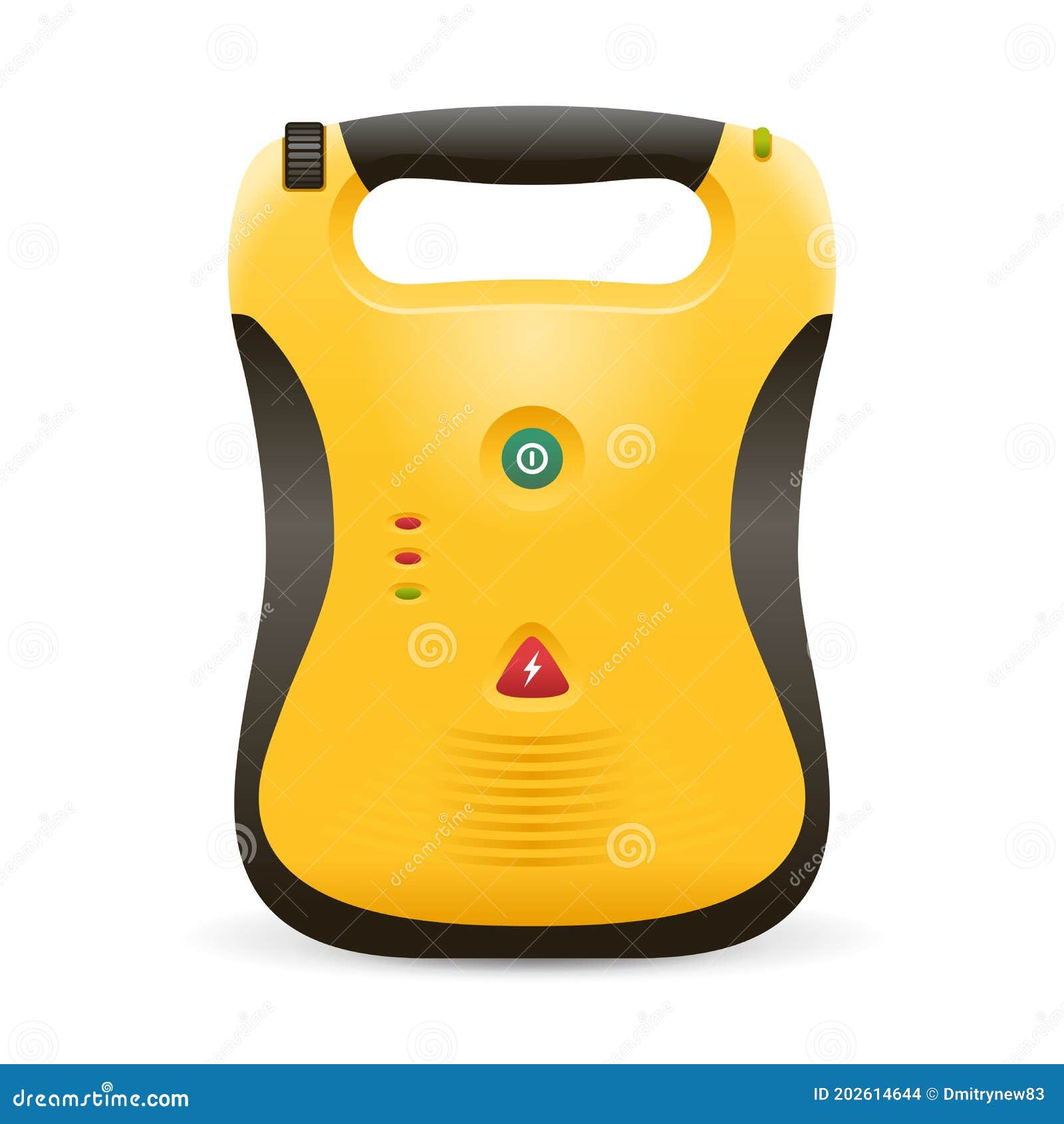 Automated External Defibrillator in Yellow Color Stock Vector ...