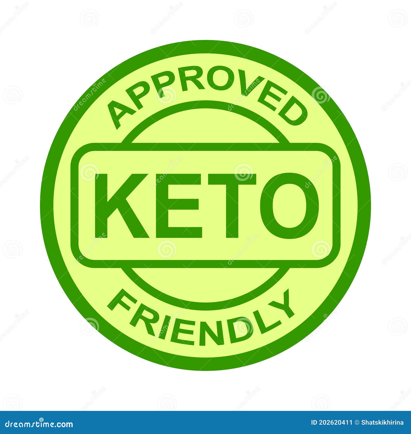Keto Approved Friendly Stamp. Ketogenic Diet. Love Keto. Green Round ...