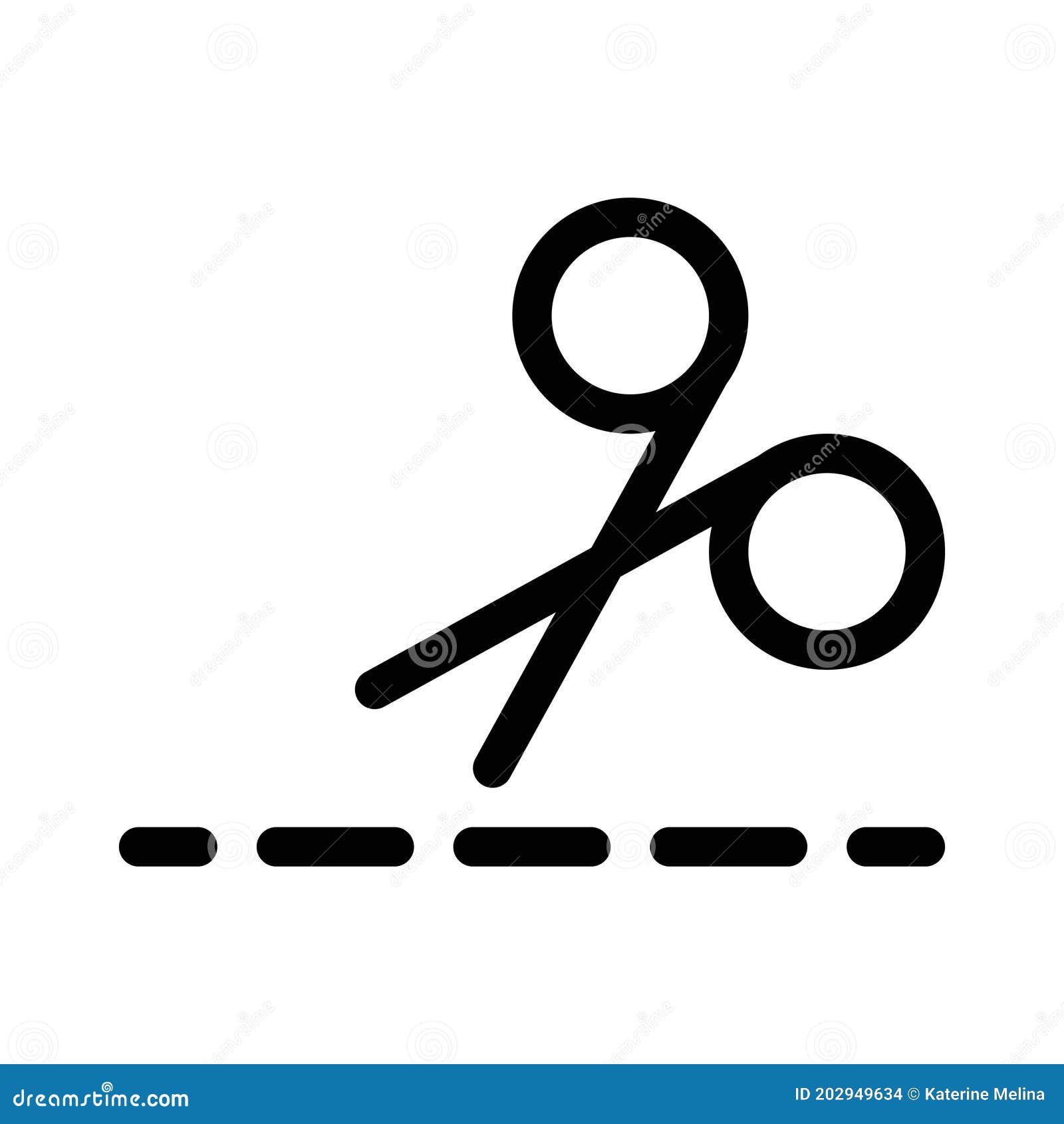 Scissors Icon for Cut Marks on White Background Stock Vector ...