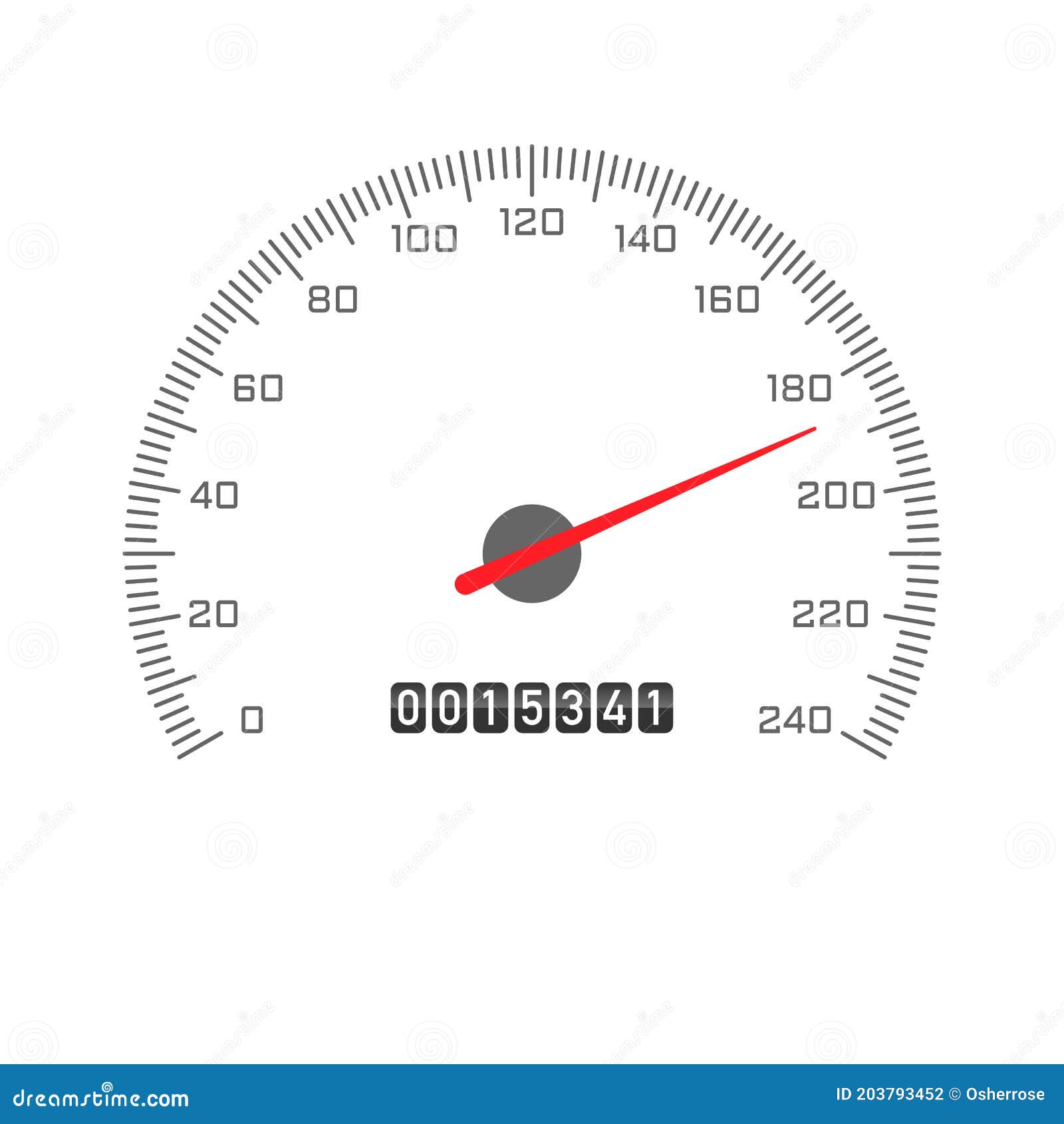 Car Odometer Speedometer Icon Isolated on White Background. Automobile ...