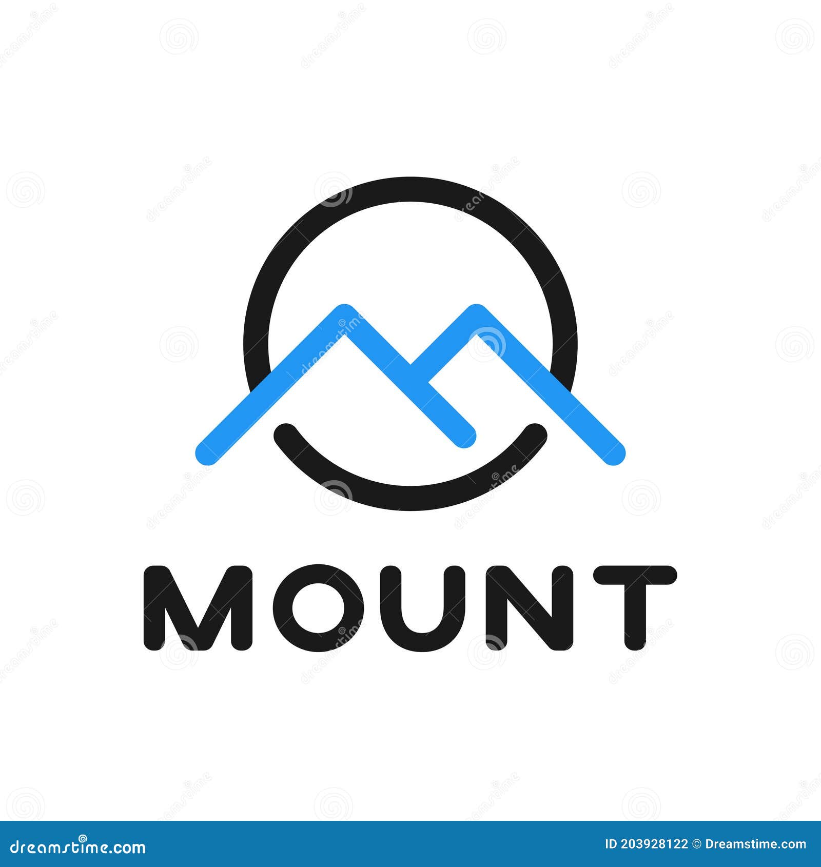 High Mountain Scenery Logo Design, Premium Vector Stock Vector ...