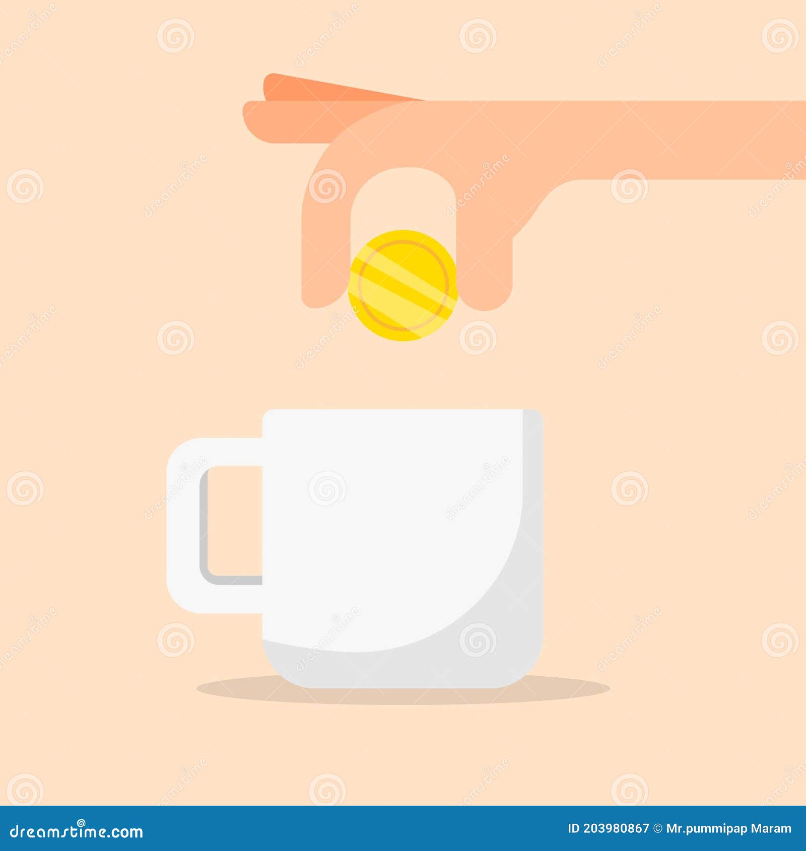 Ours - Gold Sign Mounted On Glossy Marble Wall - 3D Rendered Royalty ...