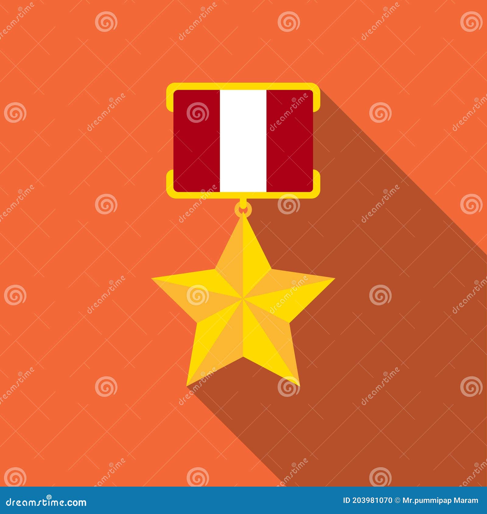 A Medal of Courage that Represents the Courage of a Soldier. Stock ...