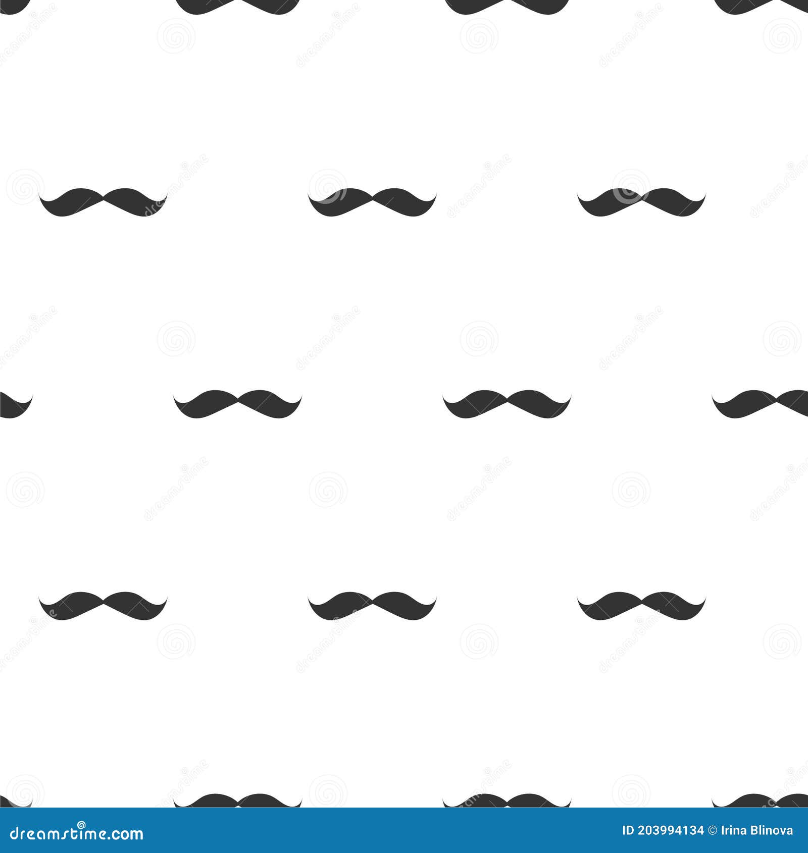 Pattern Simple Christmas Santa Mustache Black White Stock Vector ...