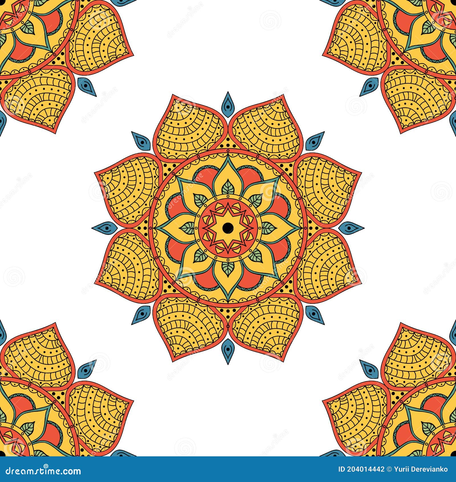 Flower-shaped mandala stock illustration. Illustration of circle ...
