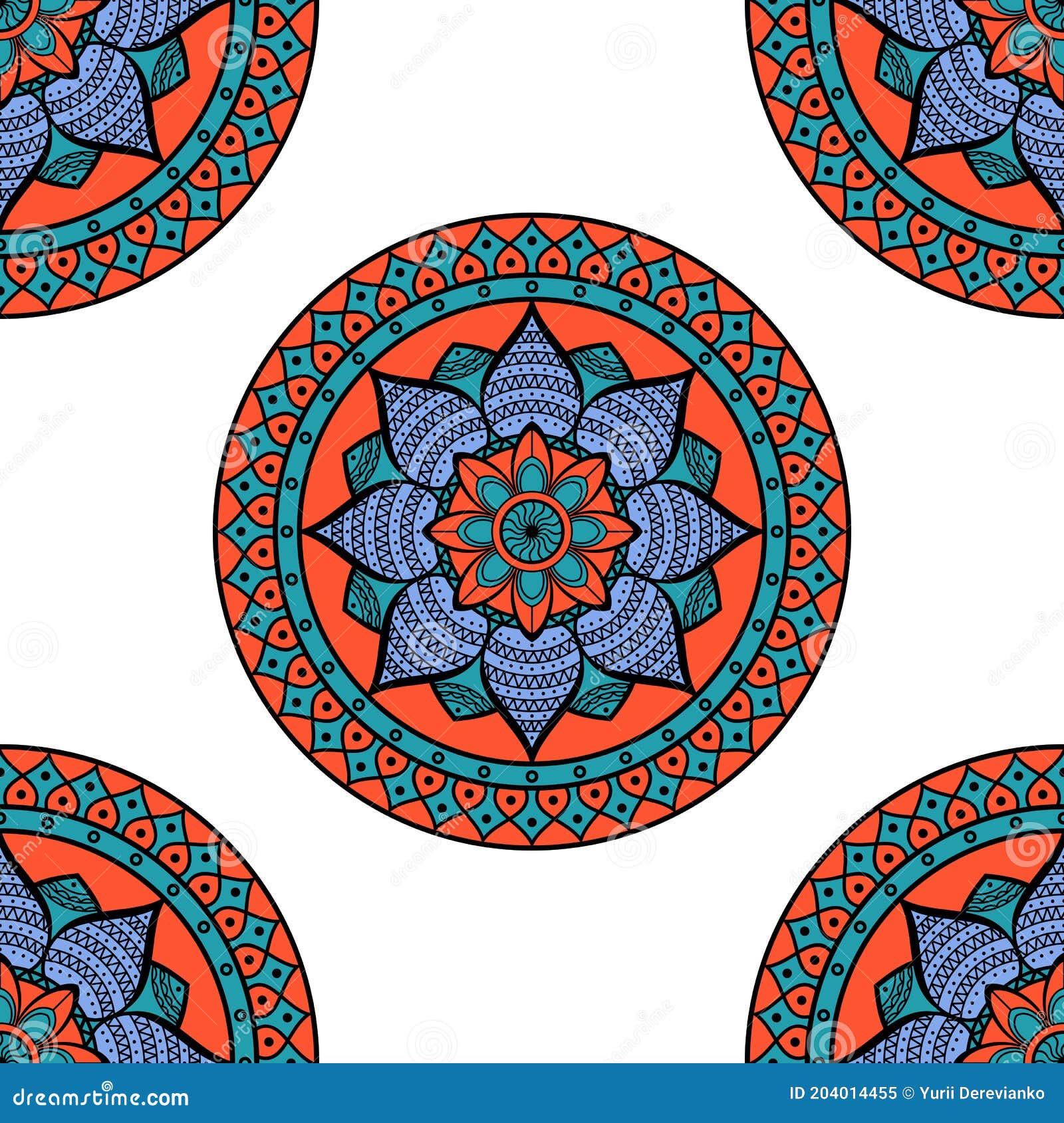 Flower-shaped mandala stock illustration. Illustration of circle ...