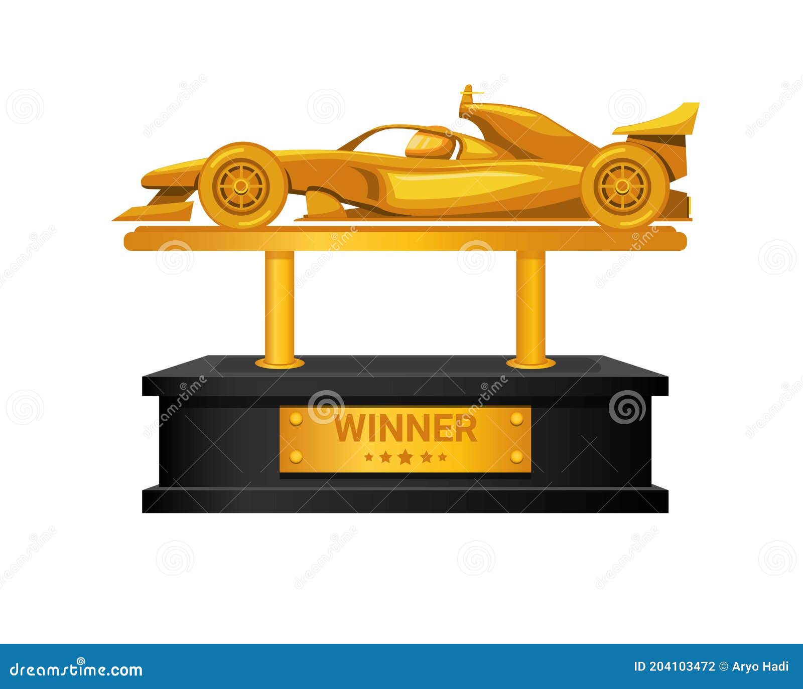Car Race Winner Award Design Cartoon Vector | CartoonDealer.com #9744525