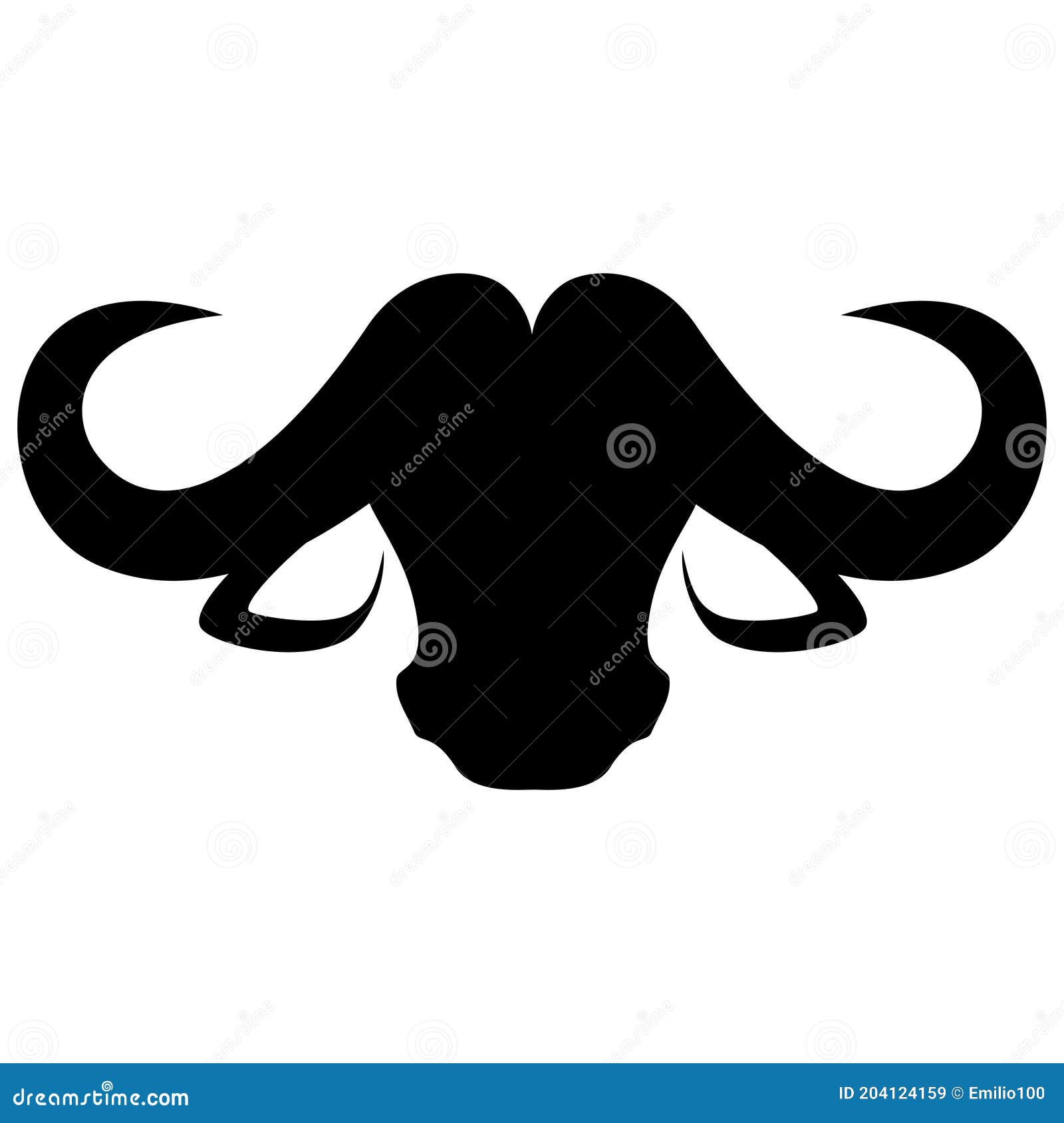 Buffalo Head, Vector Illustration Stock Vector - Illustration of ...