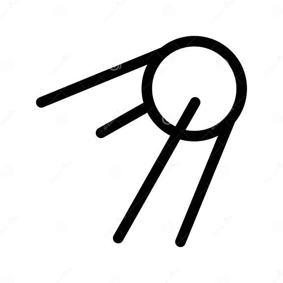 Sputnik Outline Vector Icon. Simple Element Illustration Stock Vector ...