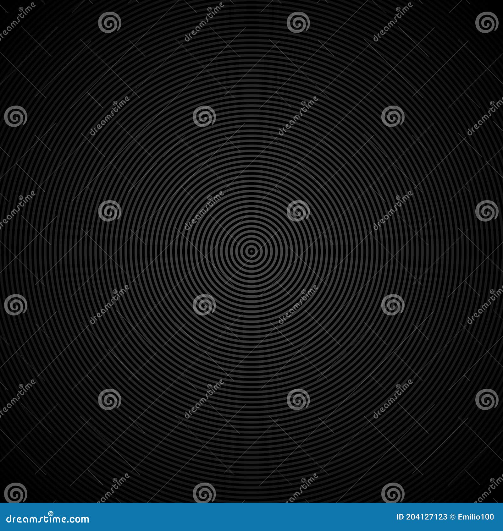 Radial Black Thin Lines on Black Gradient Background, Vector ...