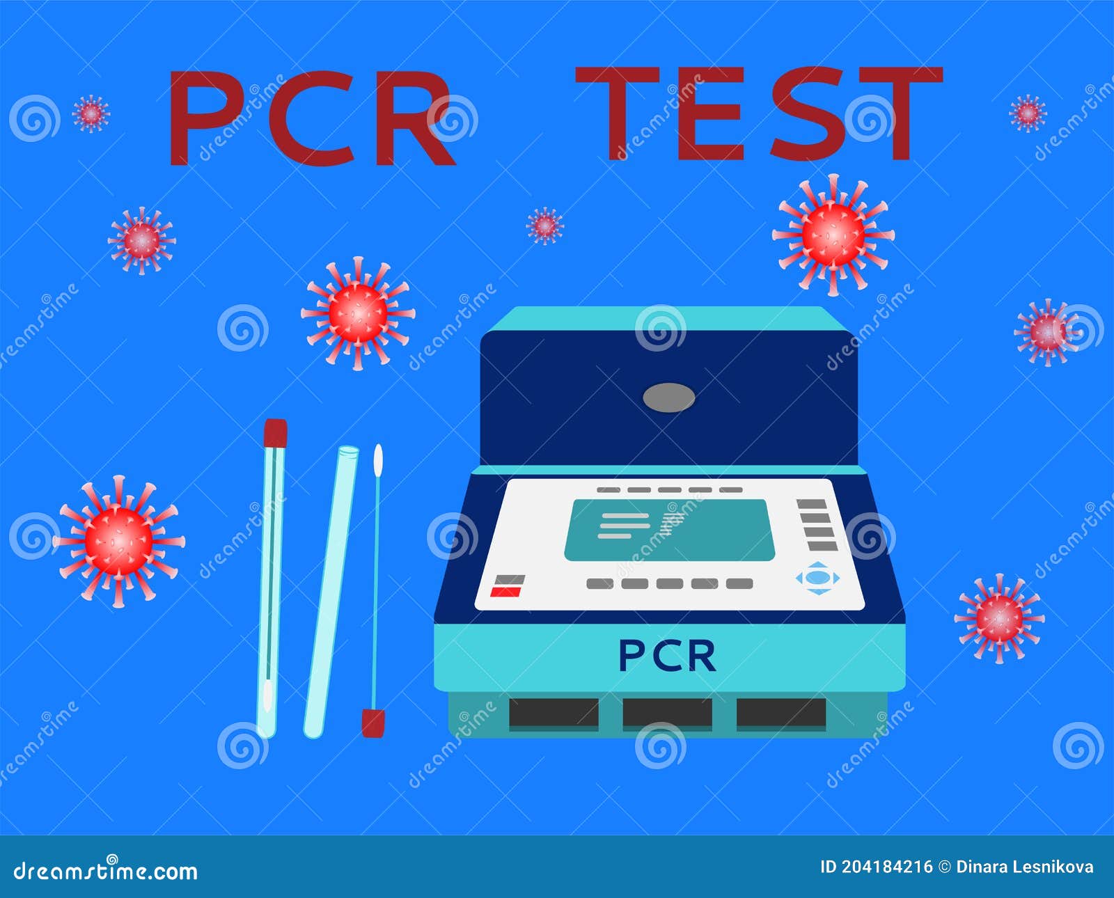 PCR Laboratory Equipment for Molecular Biological Research Stock Vector ...