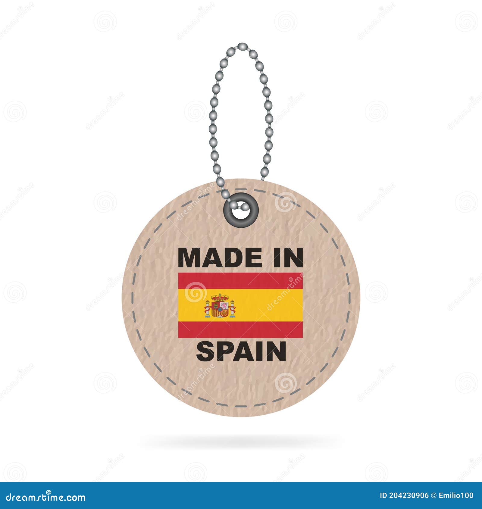 Made in Spain Tag, Paper Label, 3d Vector Illustration Stock Vector ...