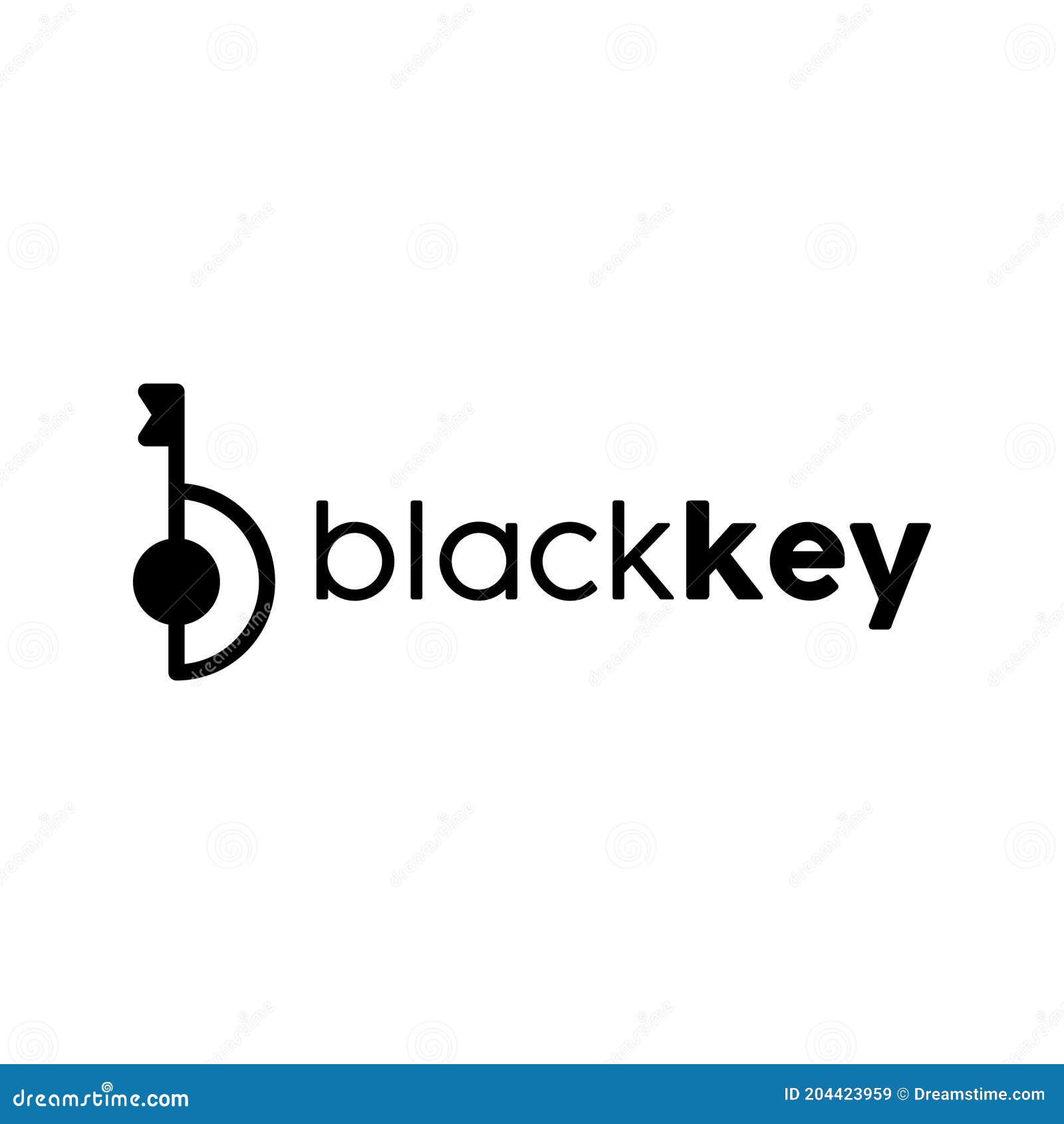 Black Key Logo Design and Letter B, Premium Graphic Symbol Stock Vector ...