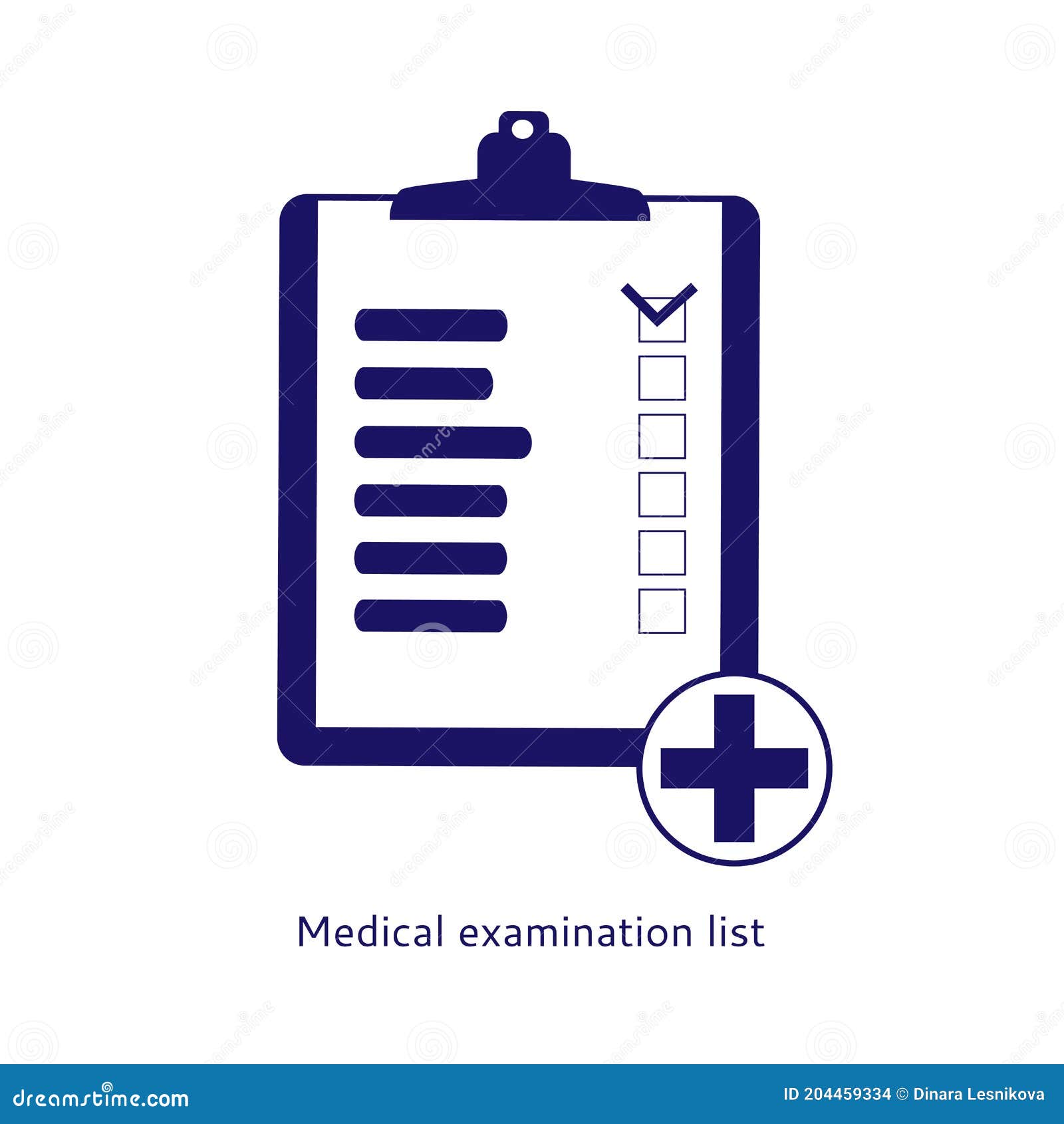 Medical Care Concept. Medical Check List Sheet Icon Stock Vector ...