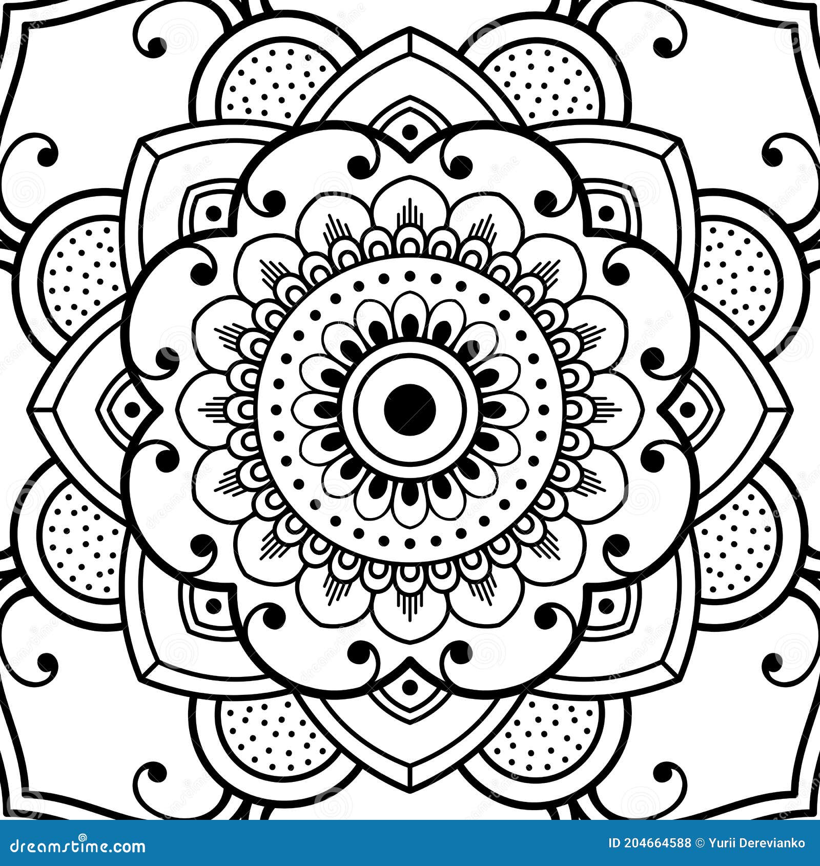 Mandala for Cutting and Printing Stock Illustration - Illustration of ...