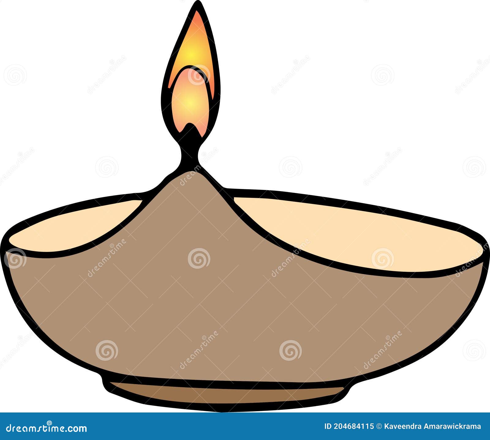 Clay Lamp Illustration on White Stock Vector - Illustration of happy ...