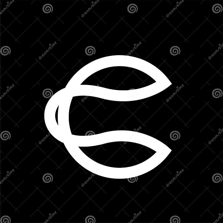 Letter C leaf white logo stock vector. Illustration of branding - 205044118