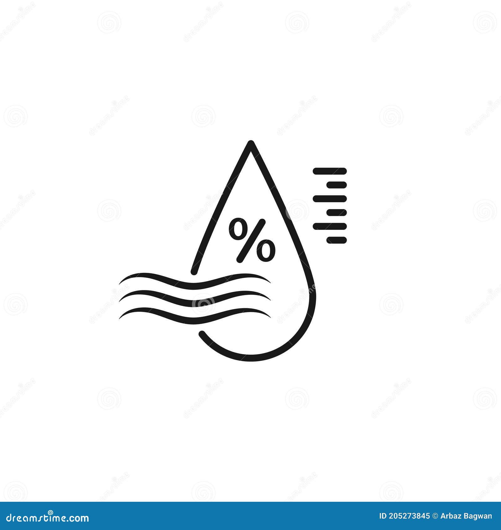 Humidity in Air Percentage Icon Stock Vector - Illustration of humid ...