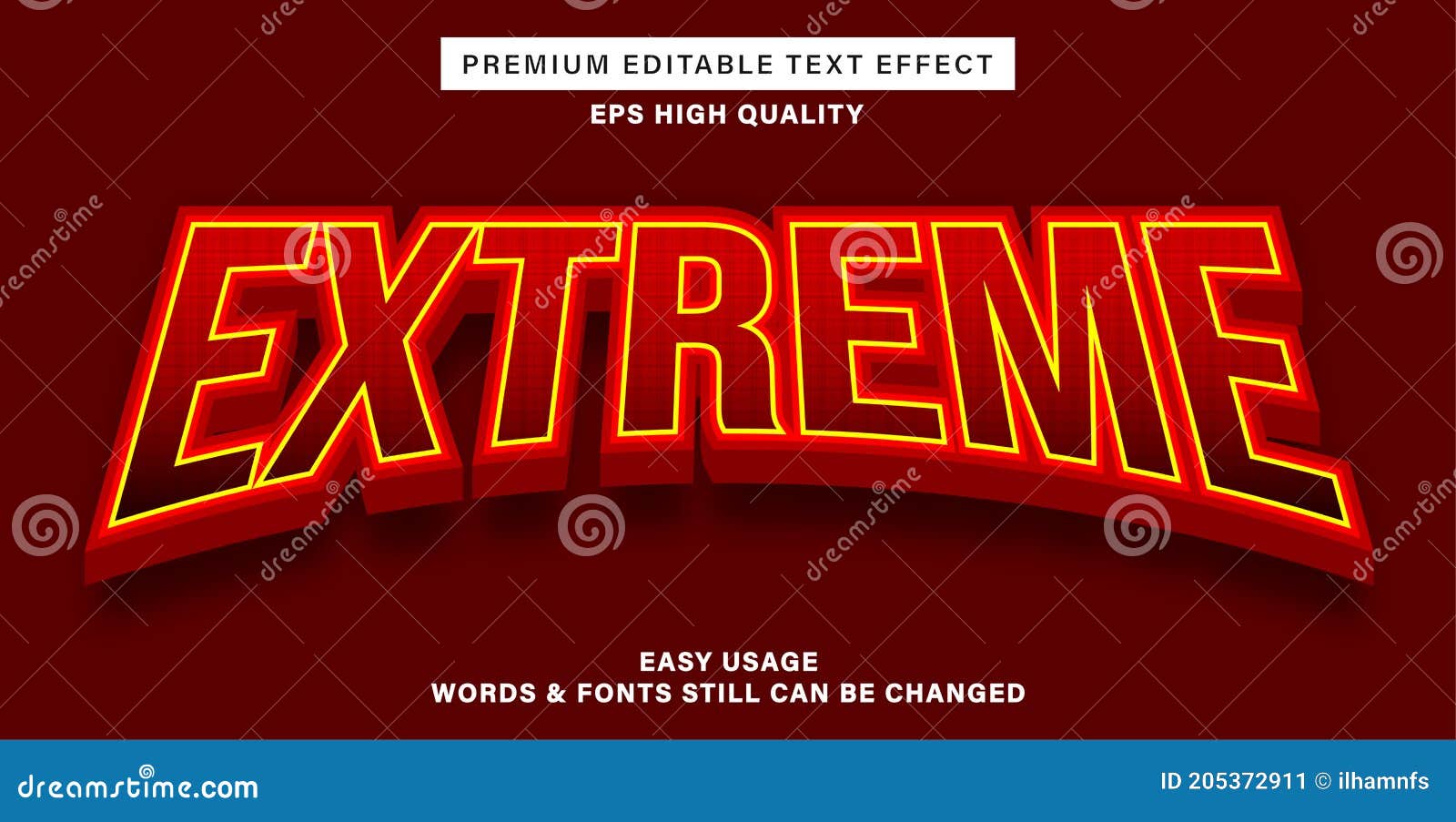 Extreme Esport Text Effect Style Stock Vector - Illustration of letter ...