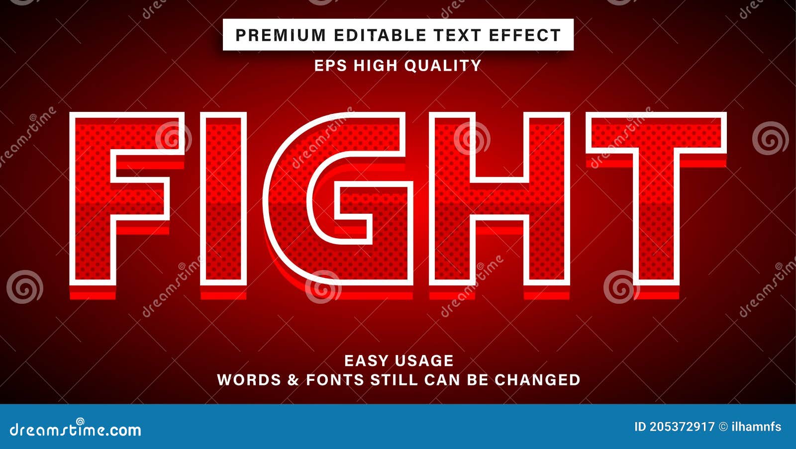 Fight Editable Text Effect Style Stock Vector - Illustration of graphic ...