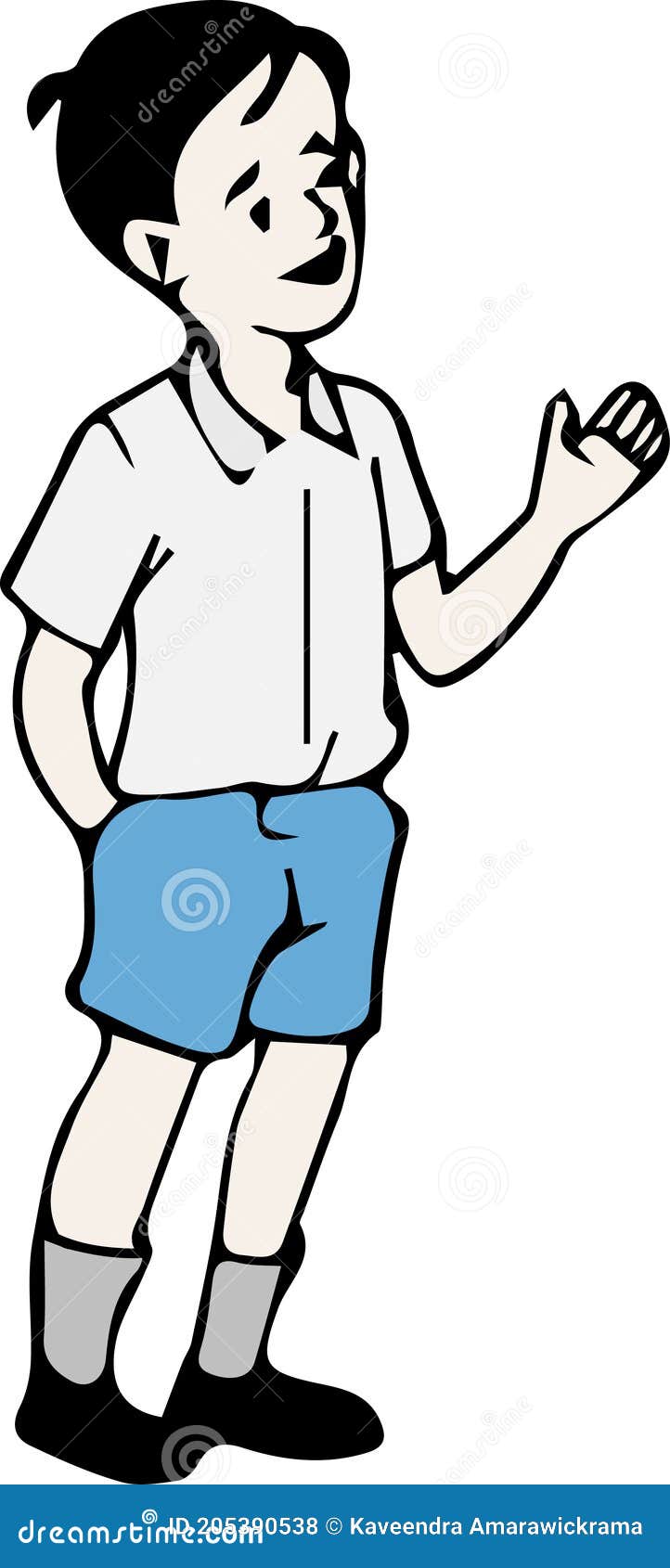 School Boy Illustration on White Stock Vector - Illustration of ...