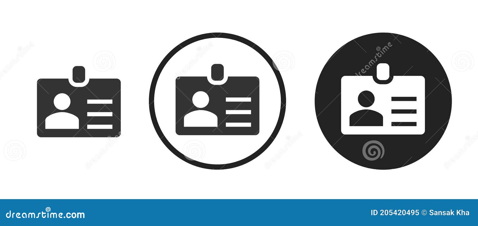 Employee Card Vector Blank. Identification Card Template. White Blank ...