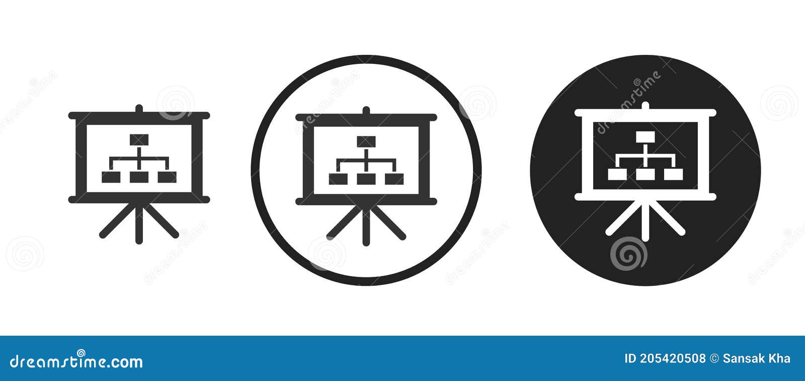 Presentation Icon . Web Icon Set Stock Vector - Illustration of poster ...