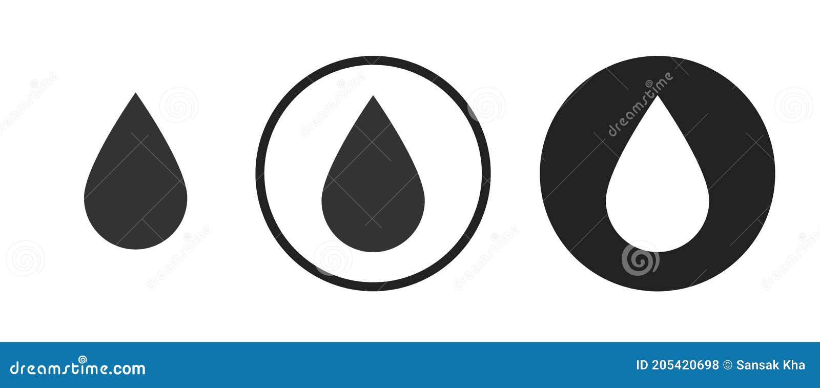 Water icon. web icon set stock illustration. Illustration of circle ...