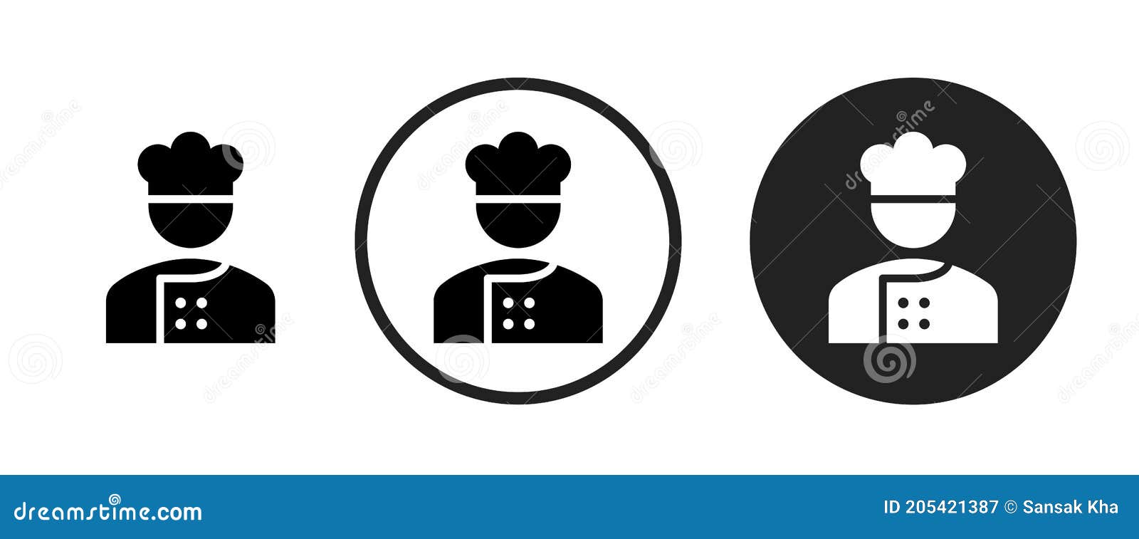 Chef icon . web icon set stock vector. Illustration of banner - 205421387
