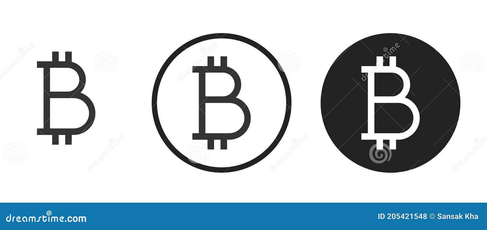 Bit Coin Icon . Web Icon Set . Icons Collection. Simple Illustration ...