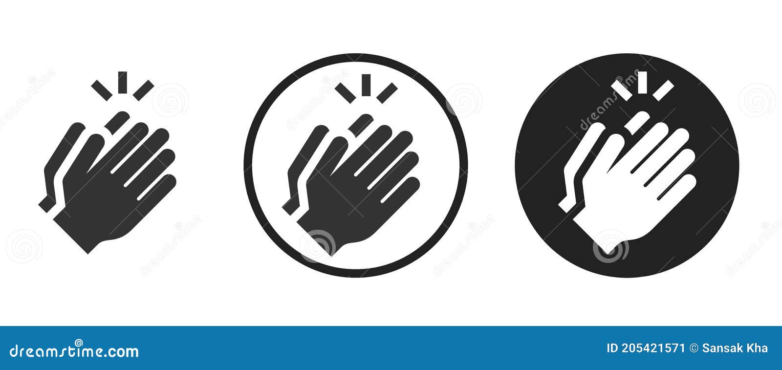 Clap Icon . Web Icon Set . Icons Collection. Simple Illustration. Stock ...