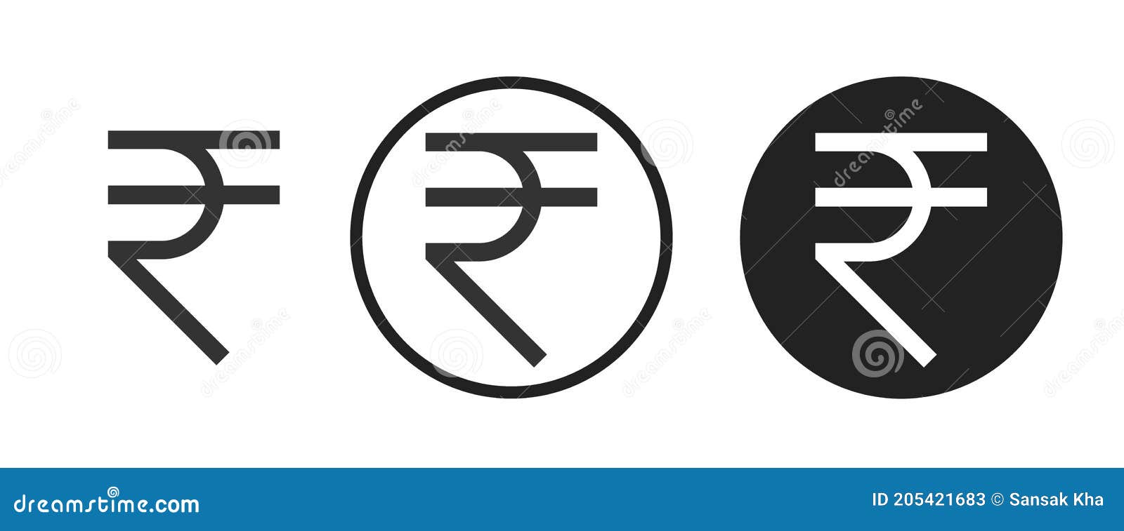 Inr Indian Rupee Icon . Web Icon Set Stock Vector - Illustration of ...