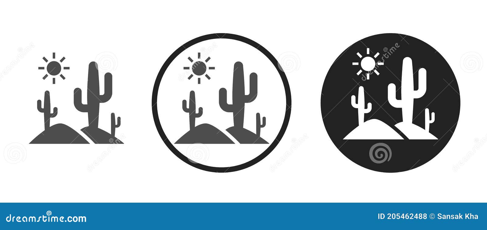 Desert Icon Vector Isolated On White Background, Desert Sign , Nature ...