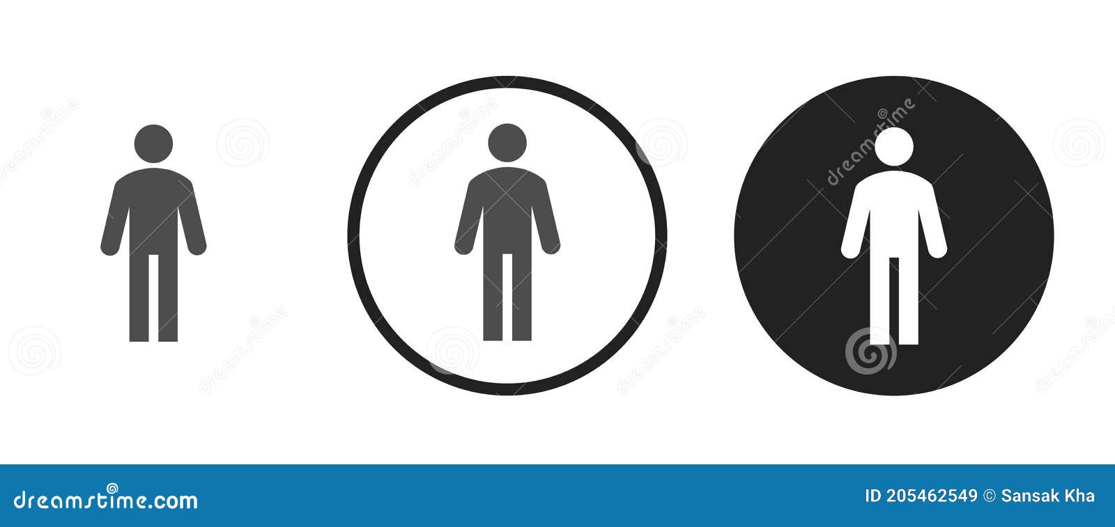 Man icon web icon set stock illustration. Illustration of body - 205462549