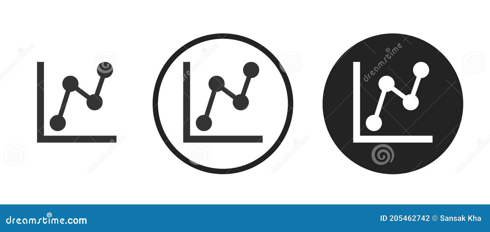 Line chart icon stock illustration. Illustration of sign - 205462742