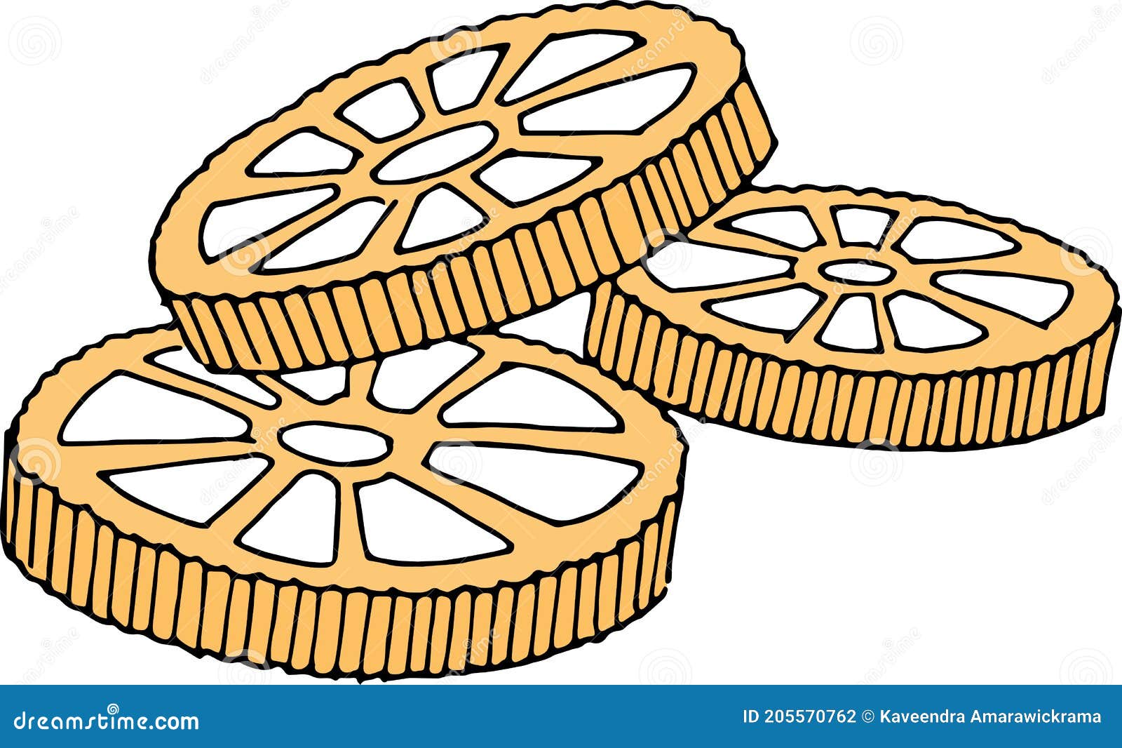 Kokis Illustration Design on White Stock Vector - Illustration of draw ...