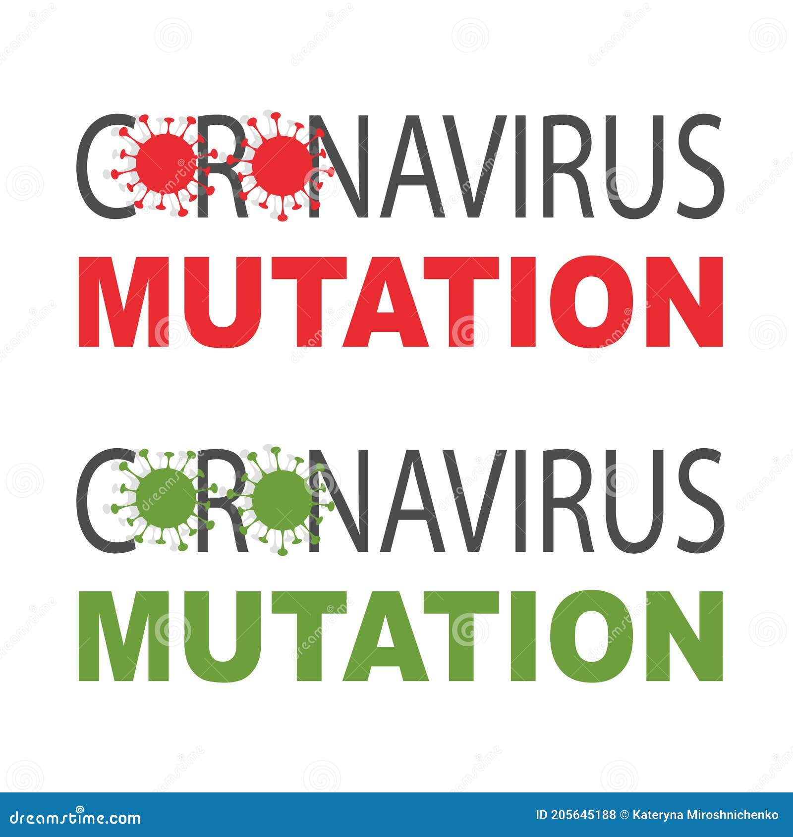 Covid-19 Mutation. Red Colored Coronavirus Closeup Microscopic View ...
