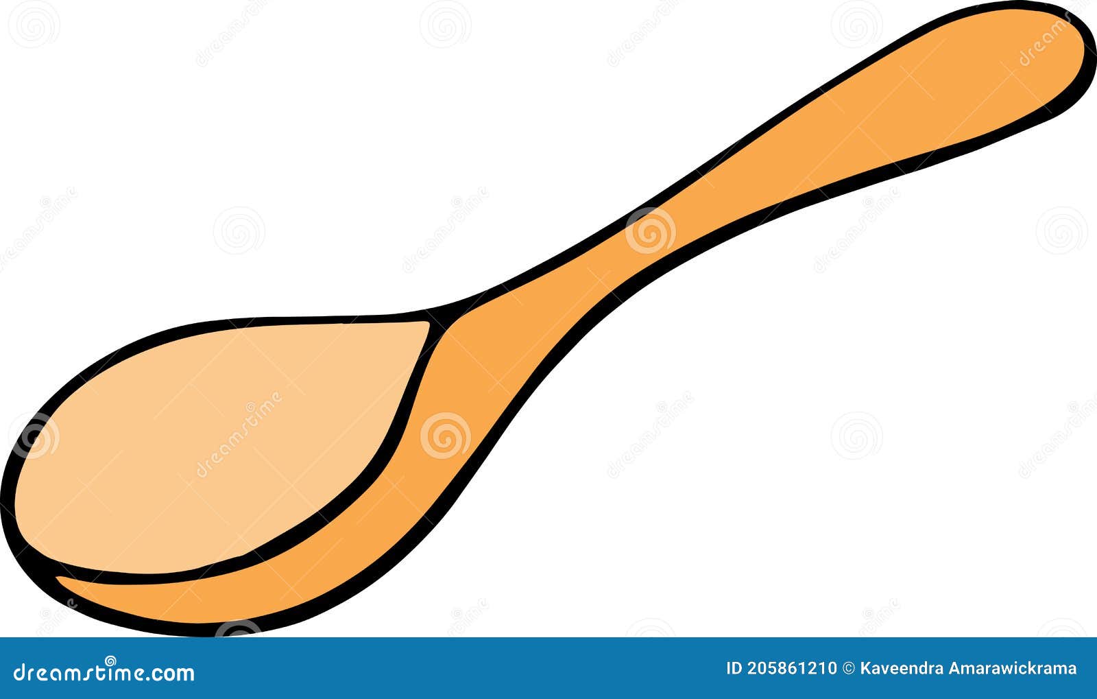 Yellow Spoon Design on White Stock Vector - Illustration of dining ...