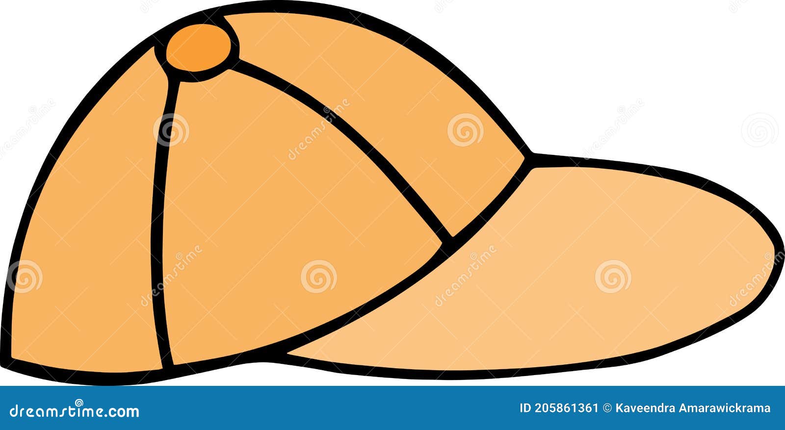 Orange Cap Illustration on White Stock Vector - Illustration of ...