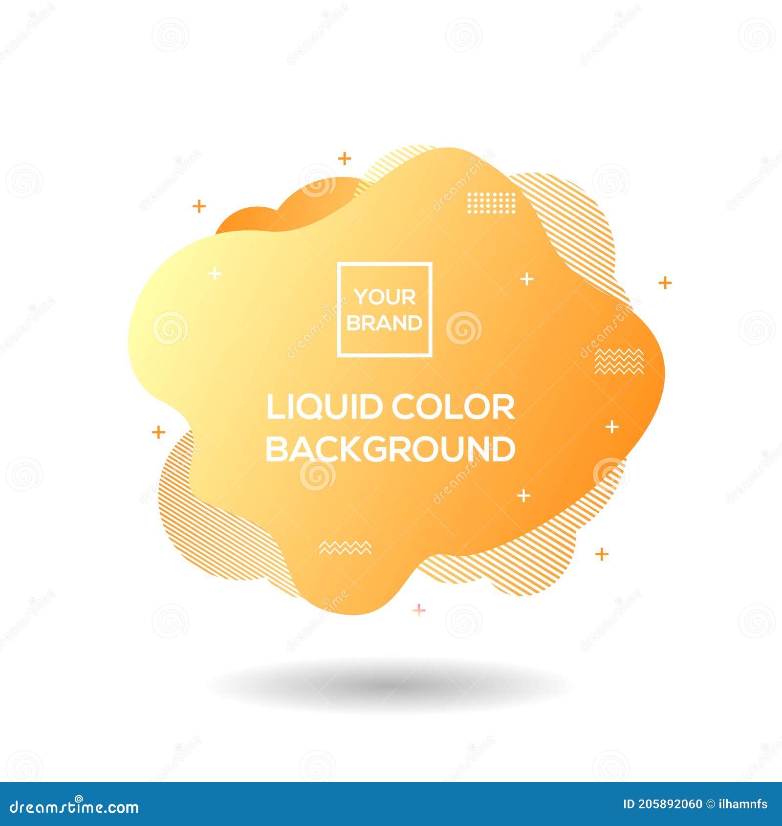 Orange Liquid Background Design Template Stock Vector - Illustration of ...