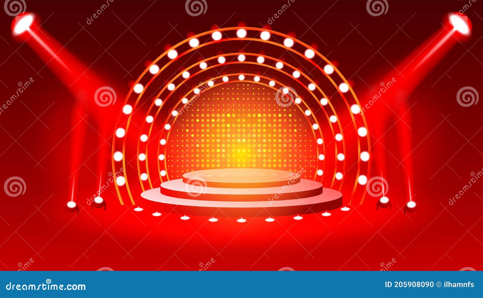 Stage 3D Illustration Design Template Stock Vector - Illustration of ...
