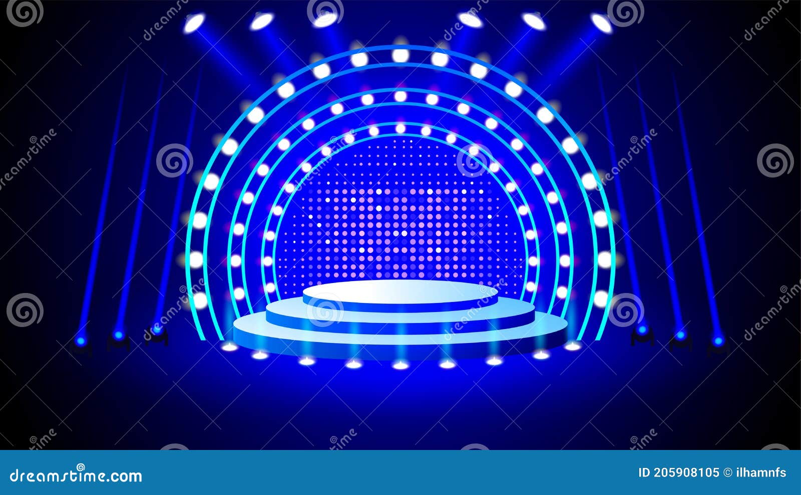 Stage 3D Illustration Design Template Stock Vector - Illustration of ...