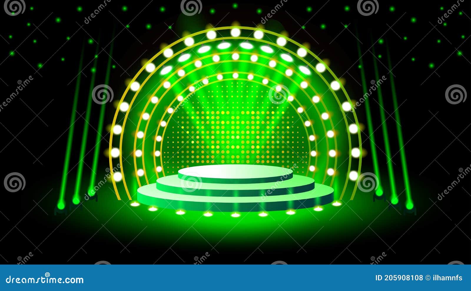 Stage 3D Illustration Design Template Stock Vector - Illustration of ...
