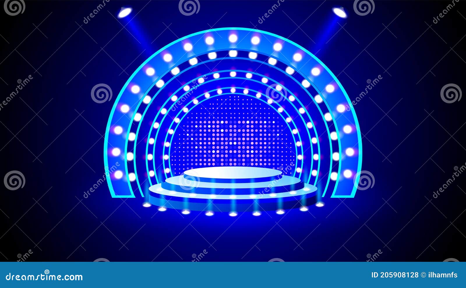Stage 3D Illustration Design Template Stock Vector - Illustration of ...