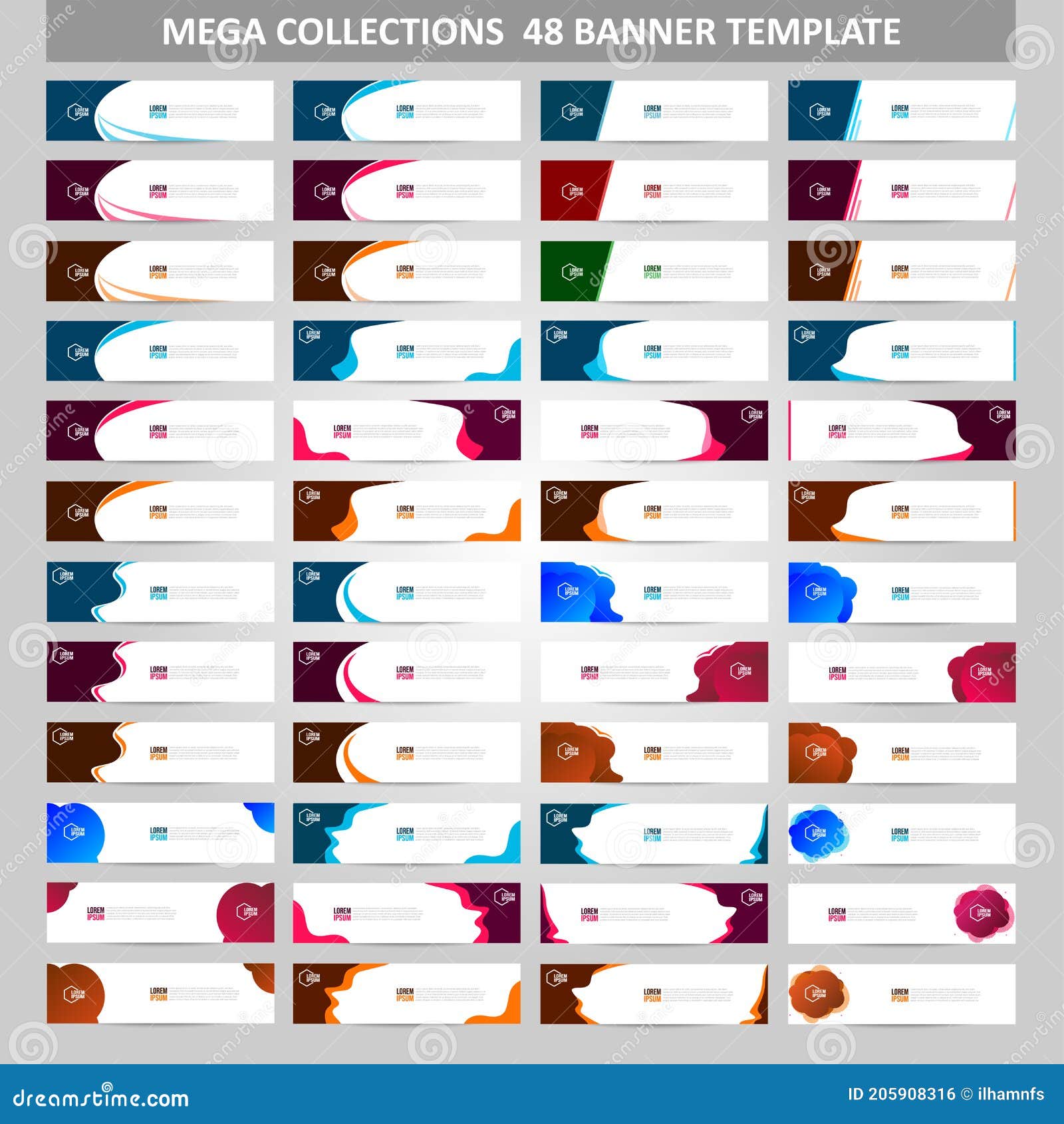 Mega Collection Banner Design Template Stock Vector - Illustration of ...